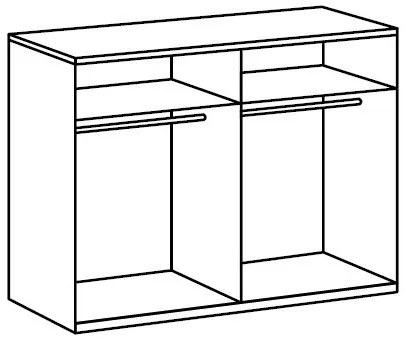 Šatní skříň Easy Plus, 225 cm, bílá