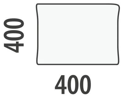 Polštář se snímatelným potahem-čtverec Domestav D245 barevné provedení: cihlově-šedá
