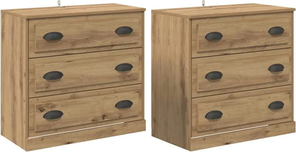 Konzole 2 ks Artisanový dub 70 x 35,5 x 67,5 cm 3402654