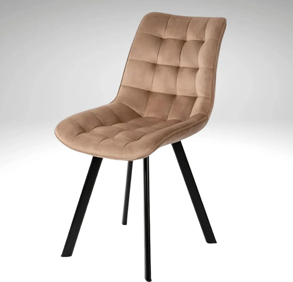 Vikio Jídelní set pro 8 osob 180x90 cm soft dub noha X béžová židle VJS238-8BE-S