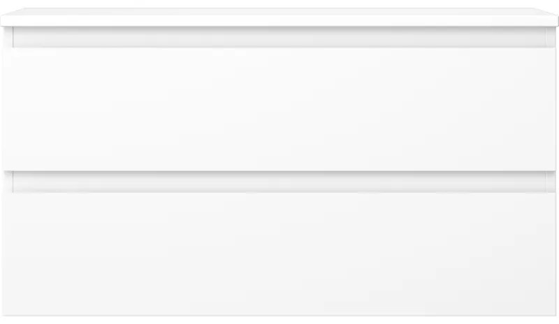 Mexen Orio, koupelnová skříňka 90 cm s horní částí, 2 zásuvky, bílá matná, 91A10-09047-2-BFFC01