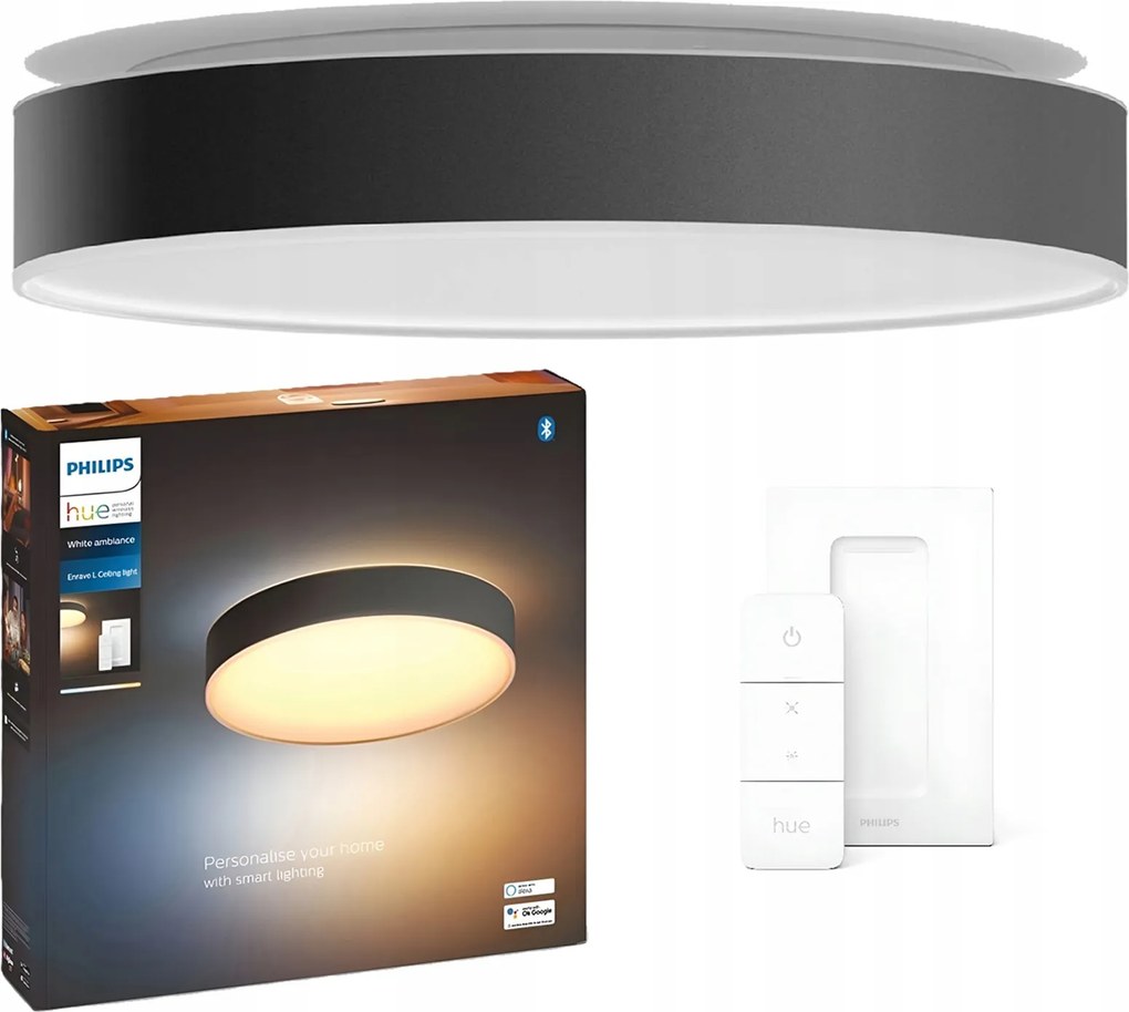 Stropní Svítidlo Stropní Svítidlo Nástěnný 33,5 W 42,5 cm Černá Philips Hue dálkový ovladač