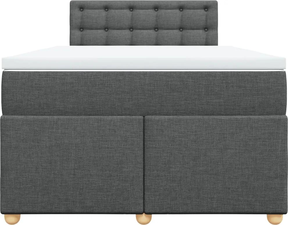 Box spring postel s matrací tmavě šedá 120x200 cm textil 3288962