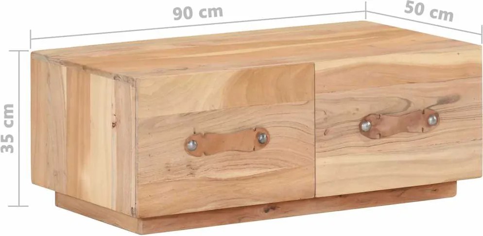Konferenční stolek 90 x 50 x 35 cm masivní recyklované dřevo 287890