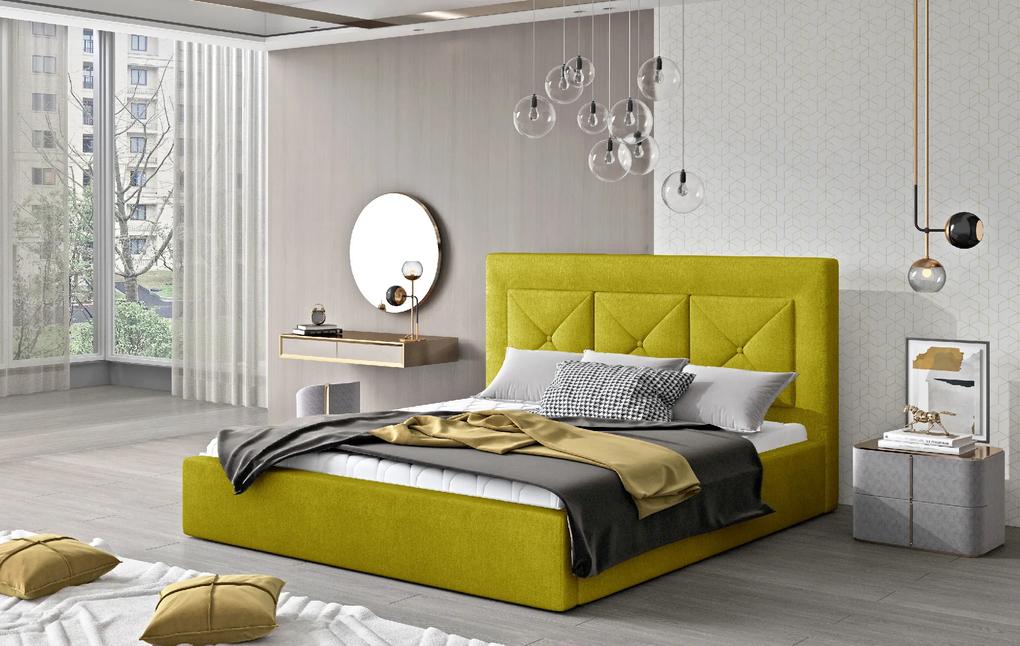 Eltap Čalouněná postel Cloe s úložným prostorem Materiál a barva potahu: Grande 81 - šedá, Rozměry (cm): 200x200