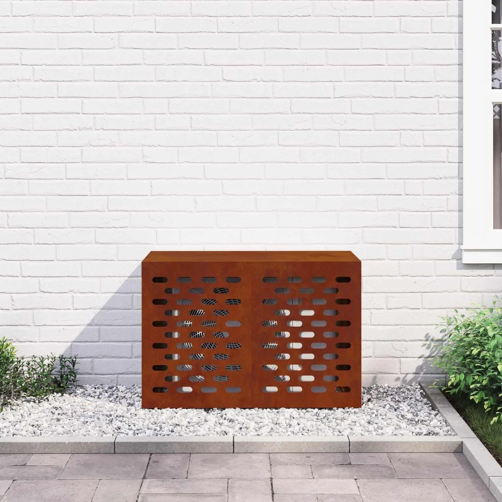 vidaXL Ochrana klimatizace Stříbrná 90 x 40 x 60 cm [865896] Barva: Pozinkovaná ocel