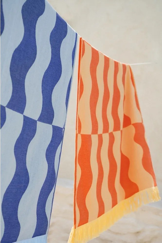 Modrá bavlněná plážová osuška 100x160 cm Nugo – noo.ma