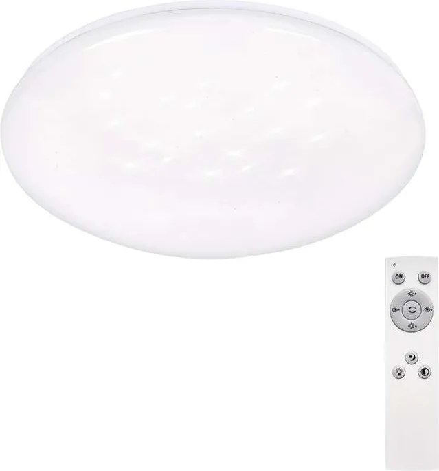 LED stropní světlo s dálkovým ovládáním Star - průměr 37 cm, bílá