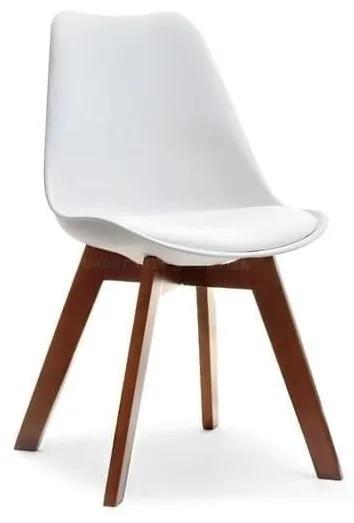 design4life Jídelní židle SILAS LEGNA bílá-ořech