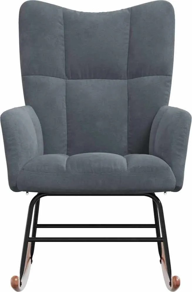 vidaXL Houpací křeslo samet [328140] Barva: Bílá