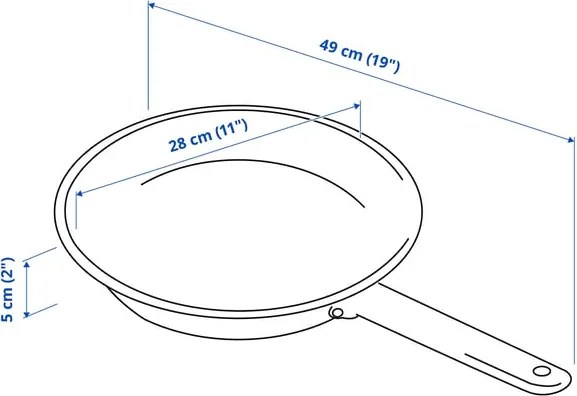 IKEA 365+ Pánev, nerezavějící ocel, 28 cm