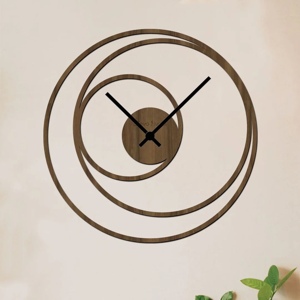 dřevo života Nástěnné hodiny KRUH Zvolte barvu dekoru: Javor, Zvolte velikost hodin (cm): 35x35, Barva ručiček: Černé