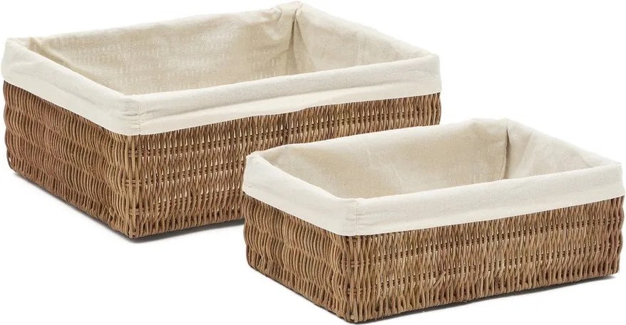 Ratanové košíky v sadě 2 ks 28x20x10 cm Indali – Kave Home