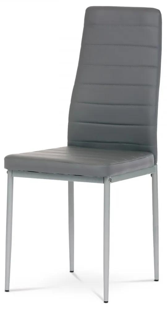 Jídelní židle VENTA — ekokůže, více barev Šedá