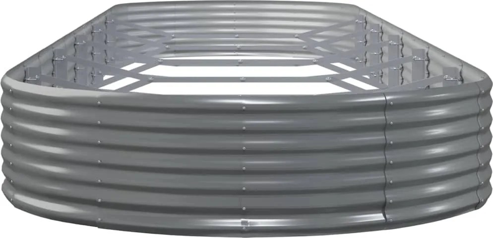 Vyvýšený záhon pozinkovaná ocel 523x140x36 cm šedý 319044