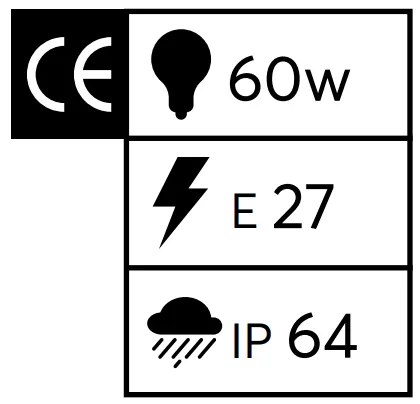 Mosazné svítidlo s IP64 FACTORY Bulkhead 47/1x E27/22 cm