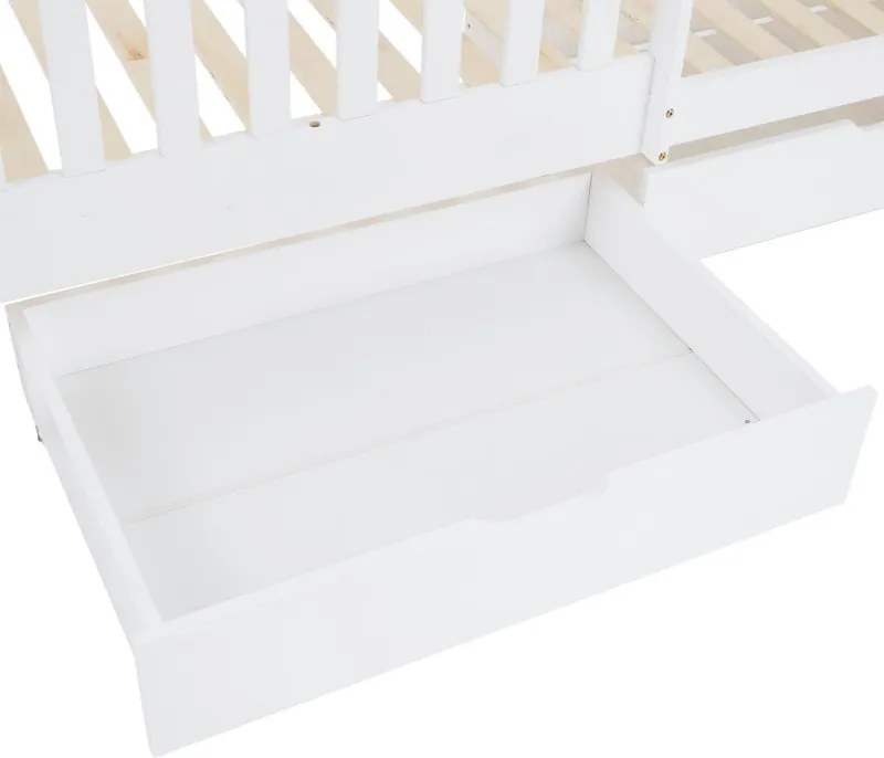 Montessori patrová postel 90x200, bílá, VENITA TYP 2 Kondela 0000396841