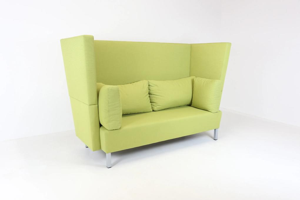 Sofa, v136x210x80, akustická, zelená látka