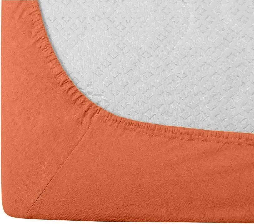 Jersey prostěradlo oranžové 200 x 200 cm