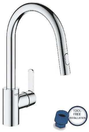 Grohe Get - Dřezová baterie s výsuvnou sprškou, chrom 31484001