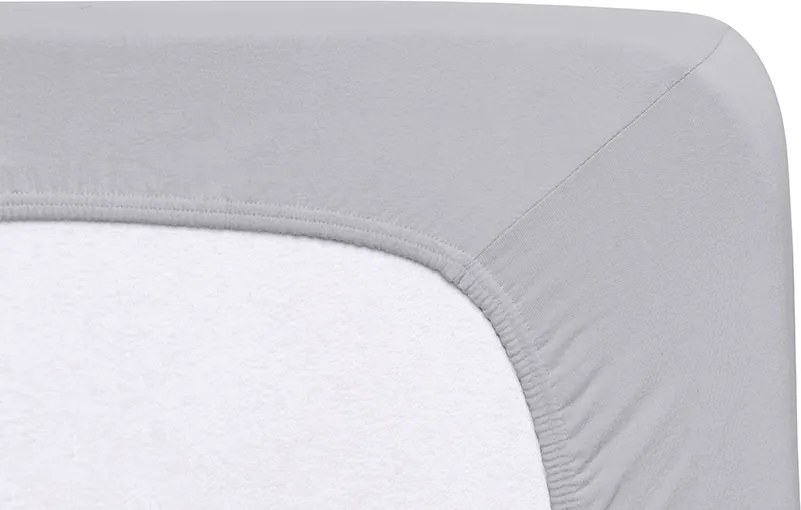 Florella Prostěradlo Avance Jersey Elastan Silber, 90-100x200-220 cm