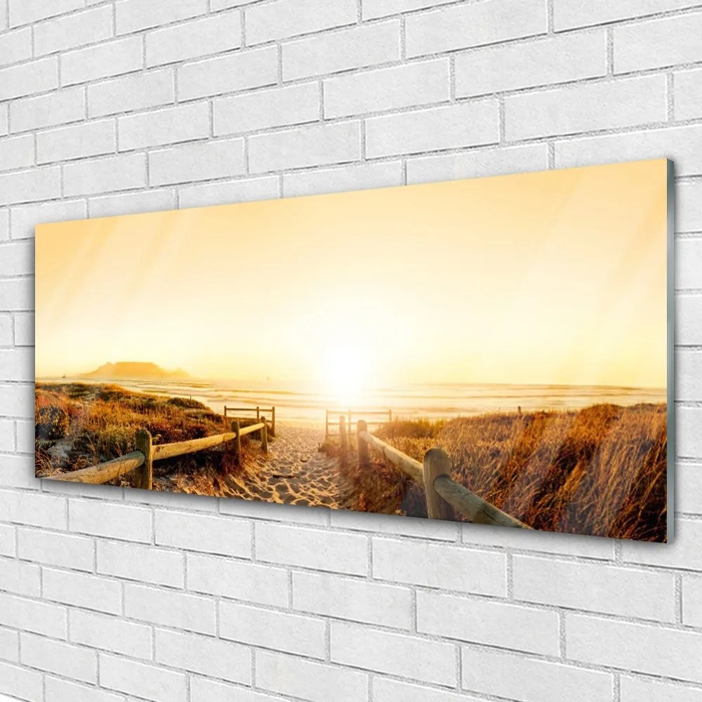 Plexisklo-obraz Stezka Pláž Moře 125x50 cm