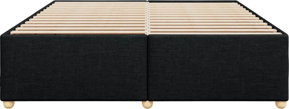 Rám postele bez matrace černý 200 x 200 cm textil 3284759