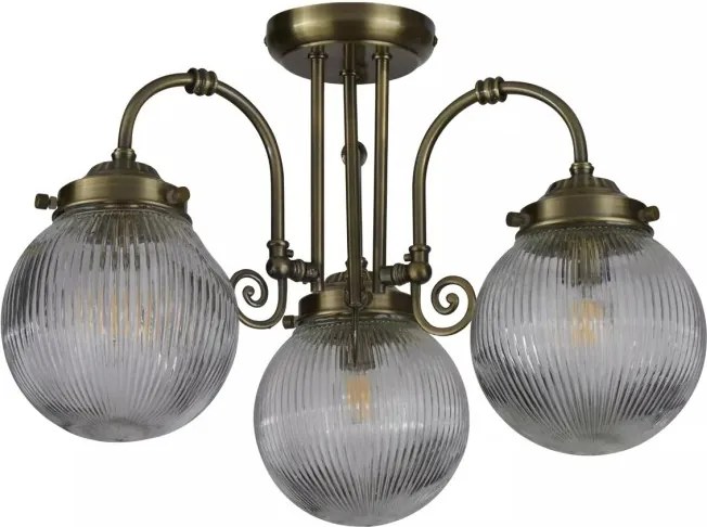 Searchlight 32593-3AB Stropní stylové svítidlo BELVUE PATINA IP44