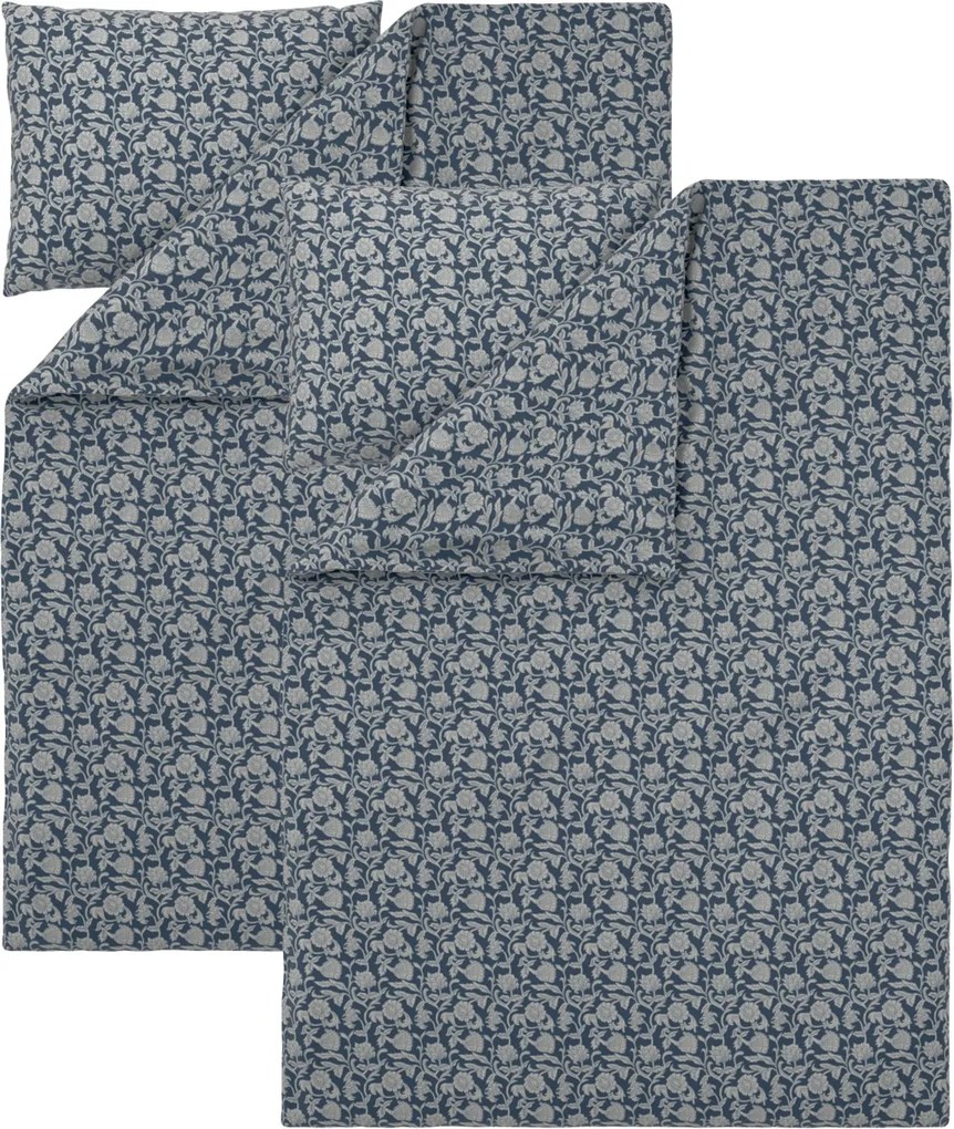 Livarno® Sada ložního povlečení Renforcé, 140 x 200 cm , 70 x 90 cm, modrá, 2dílná