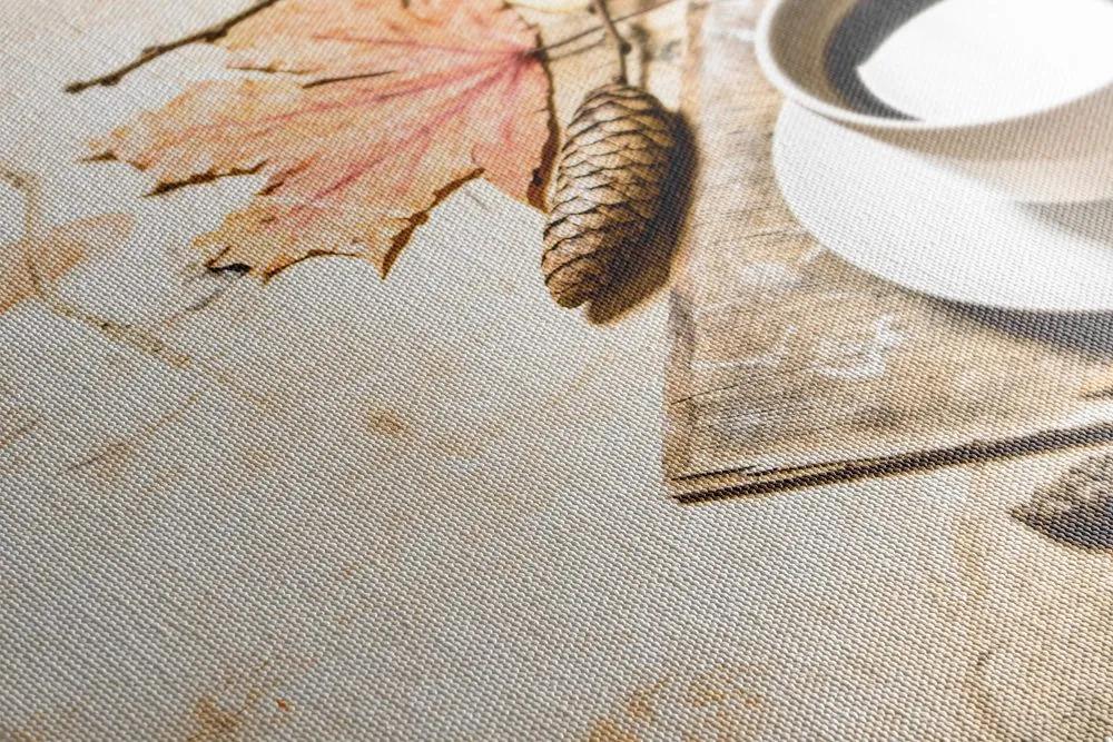 Obraz podzimní šálek kávy Varianta: 60x40