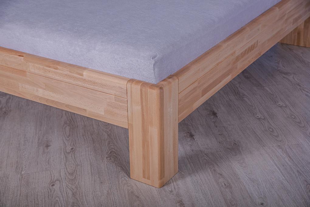 Masivní postel TANGO - Solwo Design Dřevo a odstín oleje: BUK Cink - Olej odstín BO106, Rozměr spací plochy: 140x200