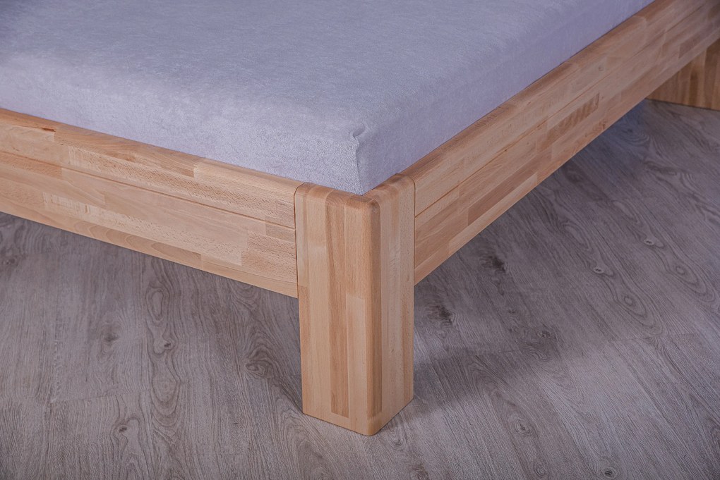 Masivní postel TANGO - Solwo Design Dřevo a odstín oleje: DUB Cink - Olej odstín DO204, Rozměr spací plochy: 200x200