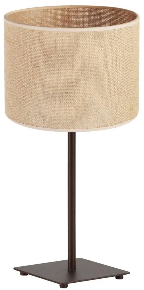 Stolní lampa Juta, 1x jutové stínítko, (výběr ze 2 barev konstrukce), n
