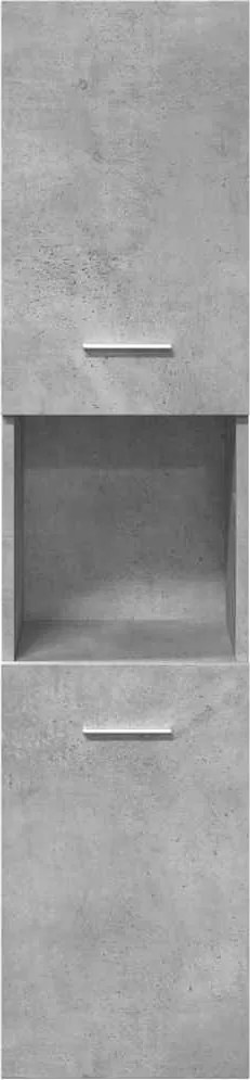 5dílná koupelnová sestava betonově šedá kompozitní dřevo 3324885