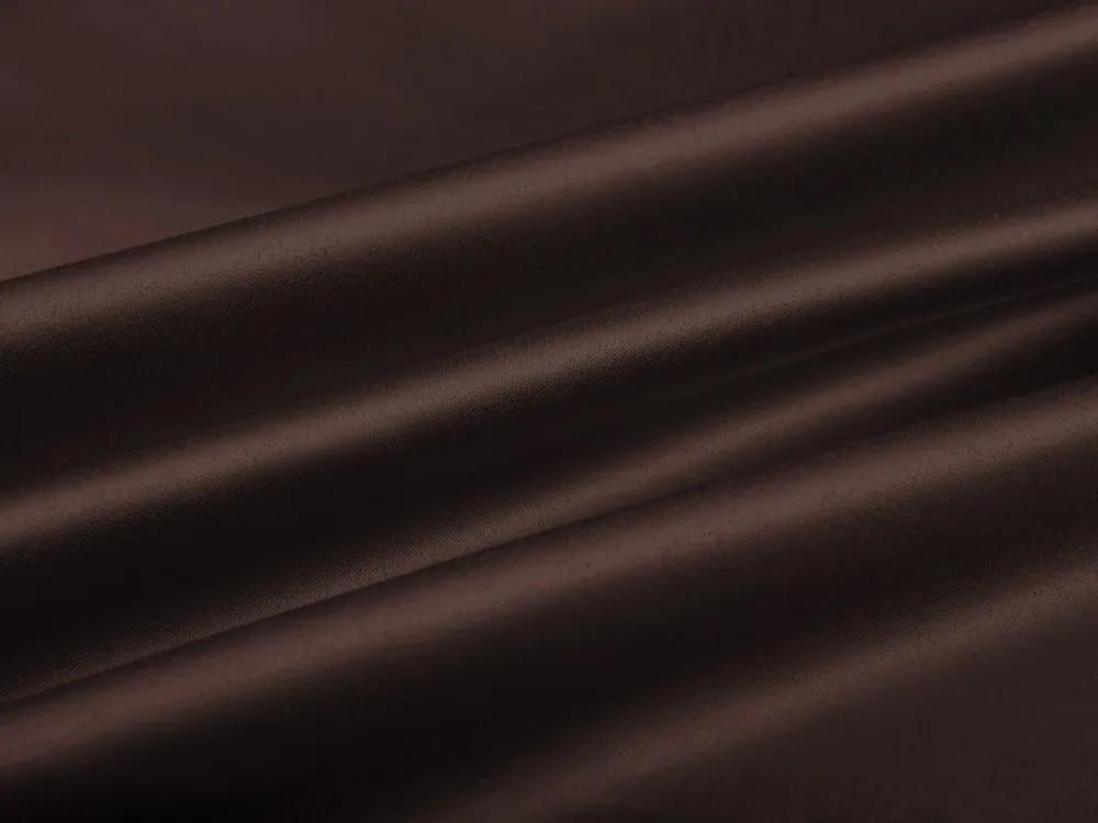 Biante Saténový běhoun na stůl polyesterový Satén LUX-L042 Čokoládově hnědý 20x180 cm