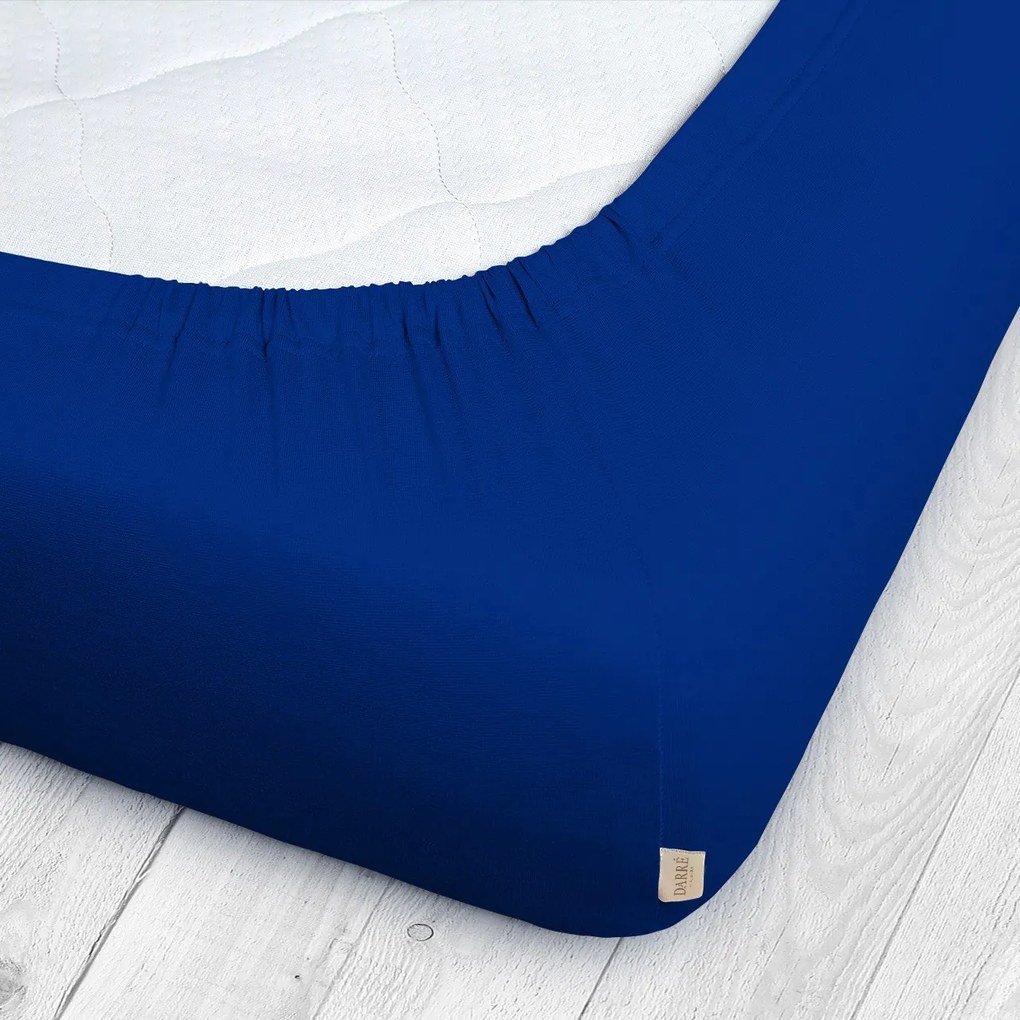 Jersey prostěradlo královské modré na výšku matrace do 20 cm Velikost: 90 x 200