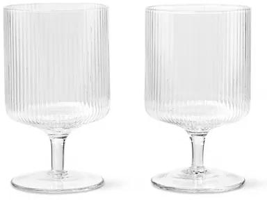 Ripple Wine Glasses, set 2 ks - Clear Ferm Living