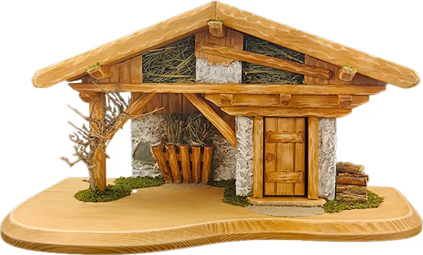 AMADEA Dřevěný betlém BEZ FIGUREK 44 cm