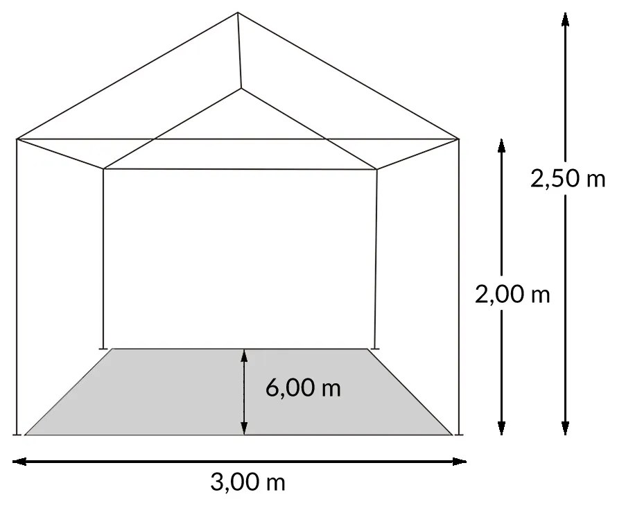 Casaria Party stan bílý 6 x 3 m, 18 m² 105735