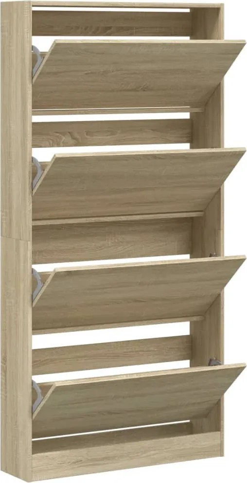Botník se 4 výklopnými zásuvkami dub sonoma 80 x 21 x 163,5 cm 3214366