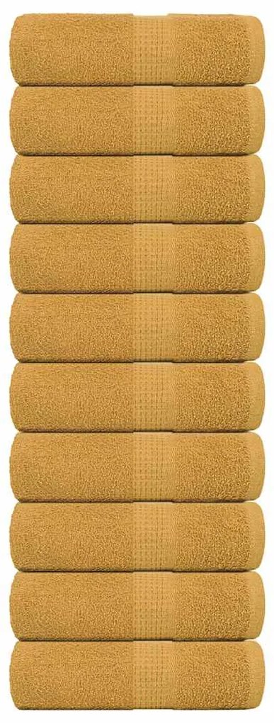 Ručníky pro hosty FROGN 10 ks zlaté 30x50 cm 360 g/m² 136805