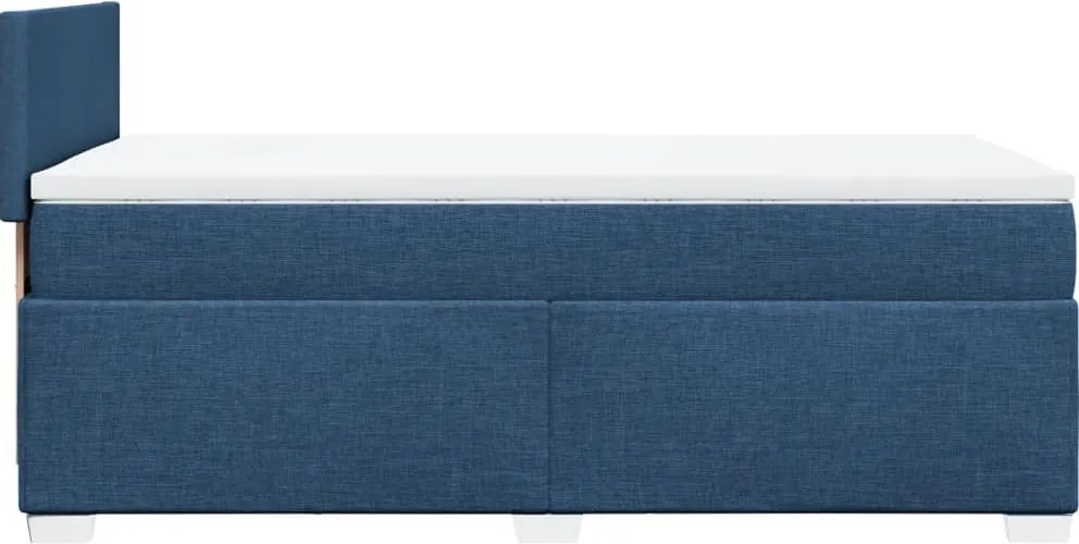 Box spring postel s matrací modrá 100 x 200 cm textil 3285798