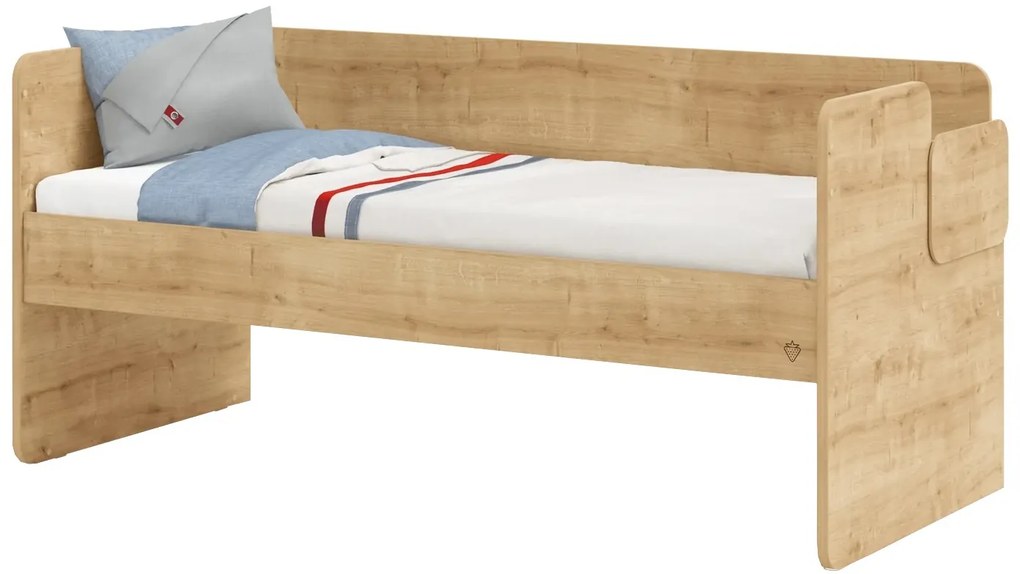Vyvýšená postel se žebříkem Cody Modular - dub