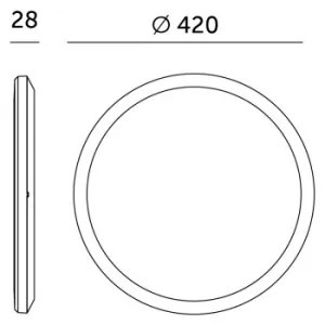 LED Koup. svítidlo se senzorem NIVERA LED/32W/230V IP54 pr. 42 cm černá + DO