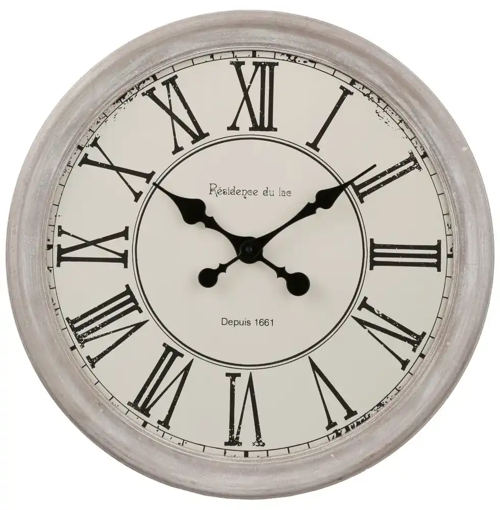 Nástěnné hodiny, ecru vintage, Atmosphera O48 cm | BIANO
