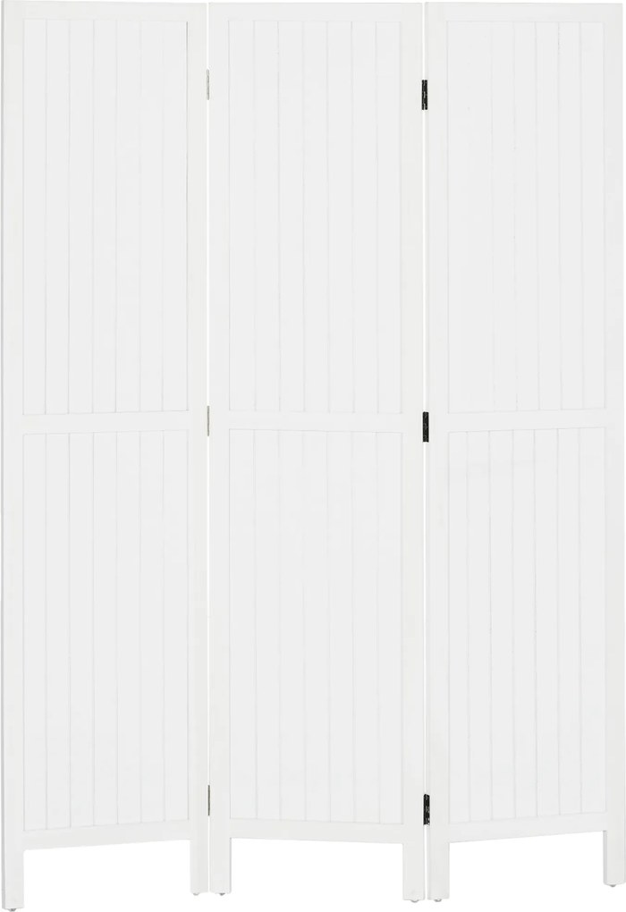 HOMCOM 3-panelový skládací paravan 120x1,8x170 cm, prvek soukromí, rustikální styl pro kancelář, ložnici a obývací pokoj, bílý