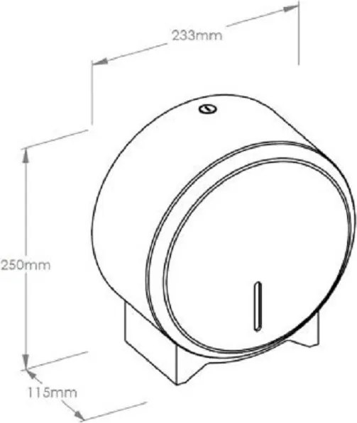 Merida STELLA MINI - nerezový zásobník na toaletní papír JUMBO 190, černý