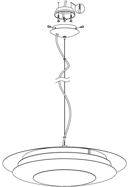 Eglo 98044 - LED RGB Stmívatelný lustr na lanku MONEVA-C LED/27W/230V