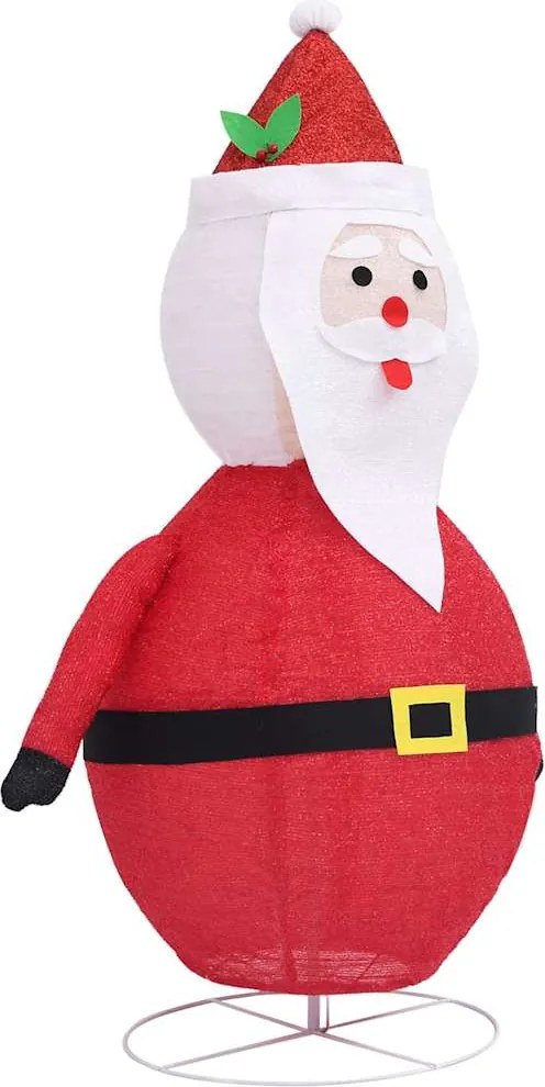 Dekorativní vánoční Santa Claus s LED luxusní tkanina 90 cm 328498
