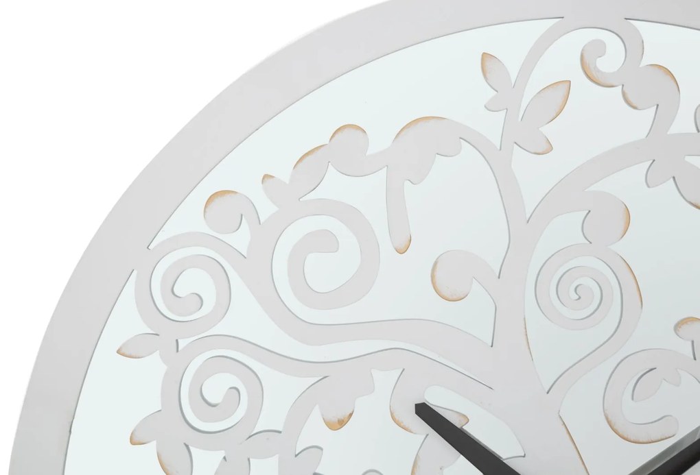 Bílé nástěnné hodiny Mauro Ferretti Tree II, 55x4,5 cm